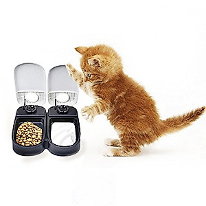 2-Meal Automatic Pet Food Feeder for Dogs & Cats, Pet Food Dispenser for 2 Meals Within 48 Hours, Free Ice Pack Included to Keep Food Fresh