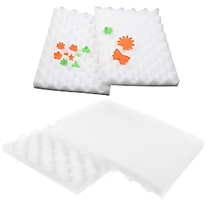 Hemoton 4PCS Fondant Sponge Mats Sugar Flower Drying Wavy Foam Mats Reusable Fondant Sponge Pads Fondant Shaping Sponge Pads DIY Gum Paste Chocolate Fondant Modeling Molds
