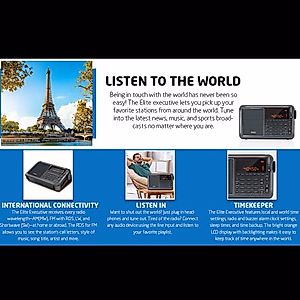 Eton - Elite Executive AM/FM/Aircraft Band/SSB/Shortwave Radio, Radio Data System (RDS), 700 Presets, Single Side Band, Clock and Sleep Timer, Shortwave and Longwave, Commitment to Preparedness