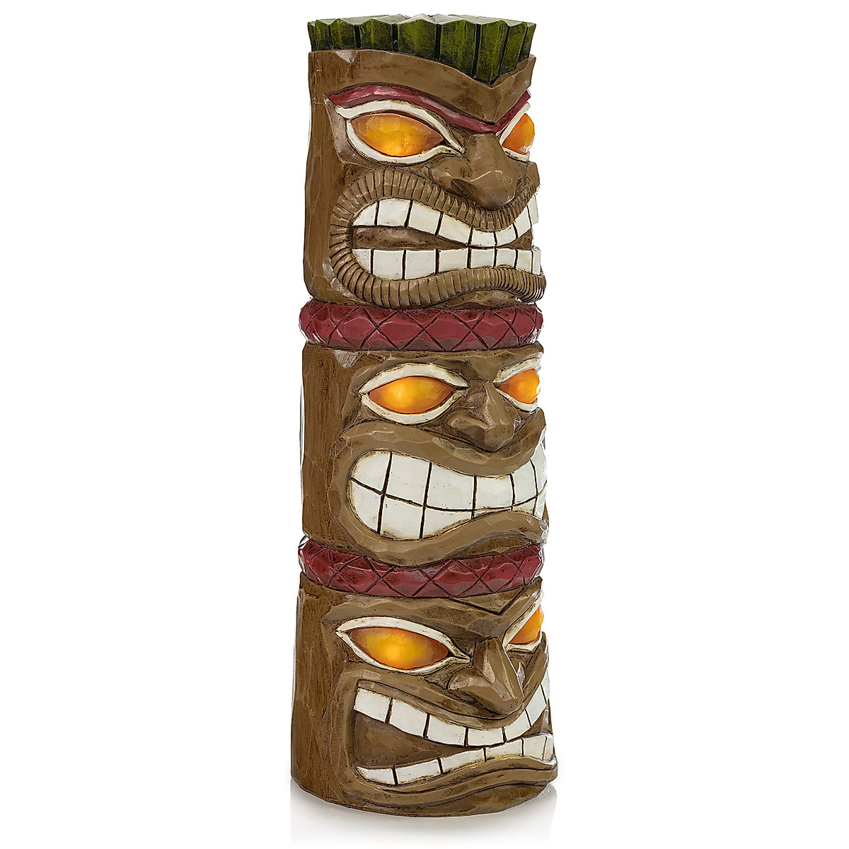 VP Home Triple Tiki Totem Solar Powered LED Outdoor Decor Garden Light