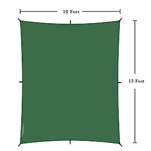 13 Foot Rain Fly for Hammock –Light Weight, Diamond-Ripstop Polyester Hammock Rainfly- 2000 PU Waterproof Eno Rain Cover– Rainfly Backpacking Tarp (13 Foot Rectangle)