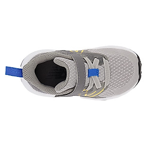 New Balance Kid's Rave Run V2 Hook and Loop Running Shoe, Rain Cloud/Vibrant Apricot/Marblehead, 7 W US Toddler (1-4 Years)