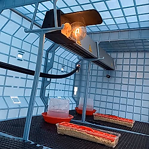 Hatching Time Automatic 20” Space Heater For Chicks, Self-Regulated, Stainless Steel, Heating Element, Fits Chick Brooders, HT03E Cimuka, 125 W, 68-104F (20-40C)