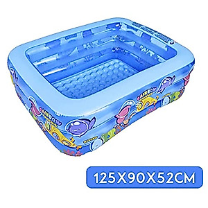 Family Inflatable Swimming Pool, Full-Sized Inflatable Kiddie Pool Thick Wear-Resistant Lounge Pools Above Ground for Baby, Kids, Adults Toddlers Outdoor Garden Backyard