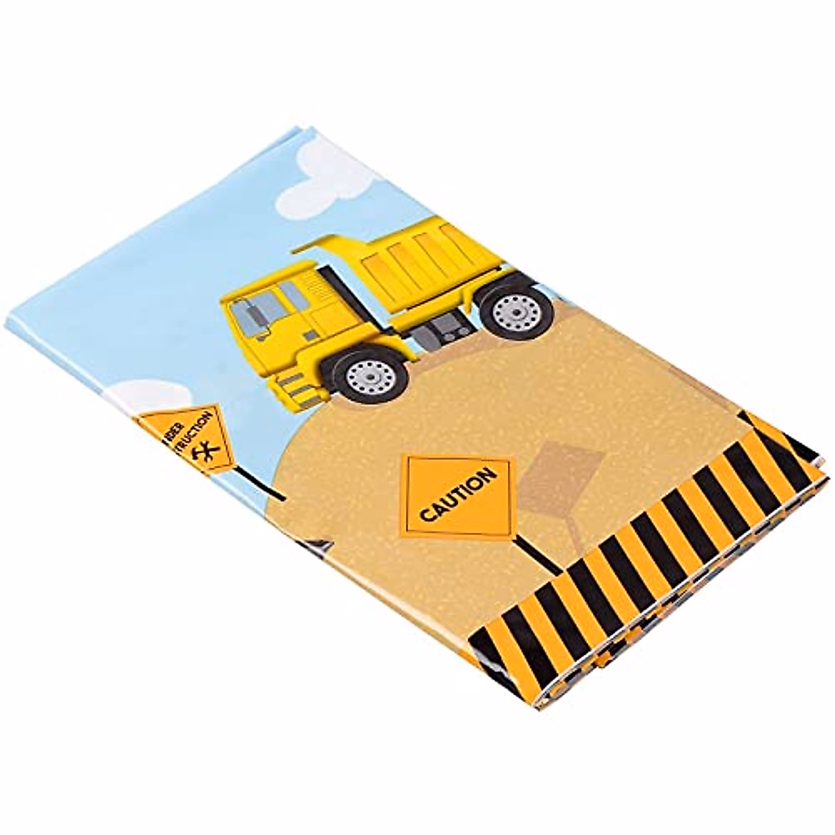 Juvale Construction Party Plastic Table Cover (54 x 108 in, 6 Pack)