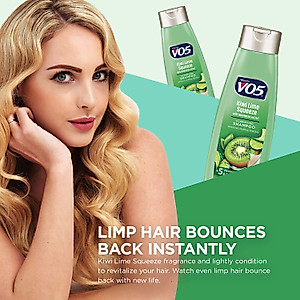 VO5 Herbal Escapes Clarifying Shampoo - 12.5 Fl Oz - Kiwi Lime Squeeze - Help Nourish, Moisturize and Hydrate Hair Leaving It Looking and Feeling Thicker, Fuller and Simply Beautiful