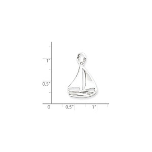 FJC Finejewelers Sterling Silver Sailboat Charm