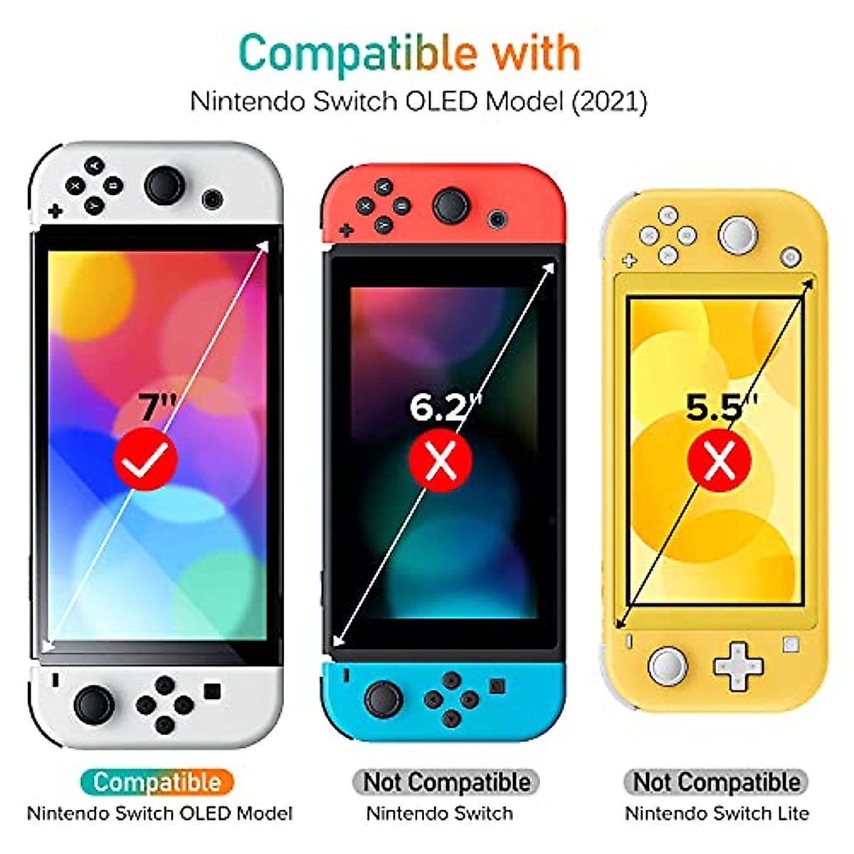 ivoler [4 Pack Tempered Glass Screen Protector Designed for Nintendo Switch OLED Model 2021&2023 with [Alignment Frame] Transparent HD Clear[Updated Version] Screen Protector for Switch OLED 7''