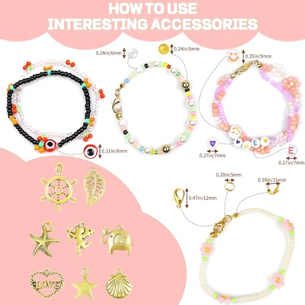 64800pcs Glass Seed Beads for Jewelry Making Kit, 144 Colors 2mm Small Seed Beads with Accessories for Bracelets Rings Necklaces Making, DIY, Craft