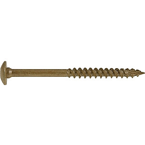 Power Pro 47877 Lag Screws, 5/16" x 4", Star Drive Construction Lag Screws, Rust Resistant, Ceramic Coated Bronze, 5lb Tub, 100 pcs