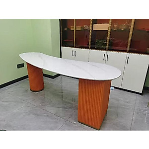 LAKIQ Modern Office Desk with 3 Drawers Irregular Shape Modern Sintered Stone Writing Desk Home Office Work Table Desktop Computer Desk with Storage-Table Only(Black, 63" L x 27.6" W x 29.5" H)