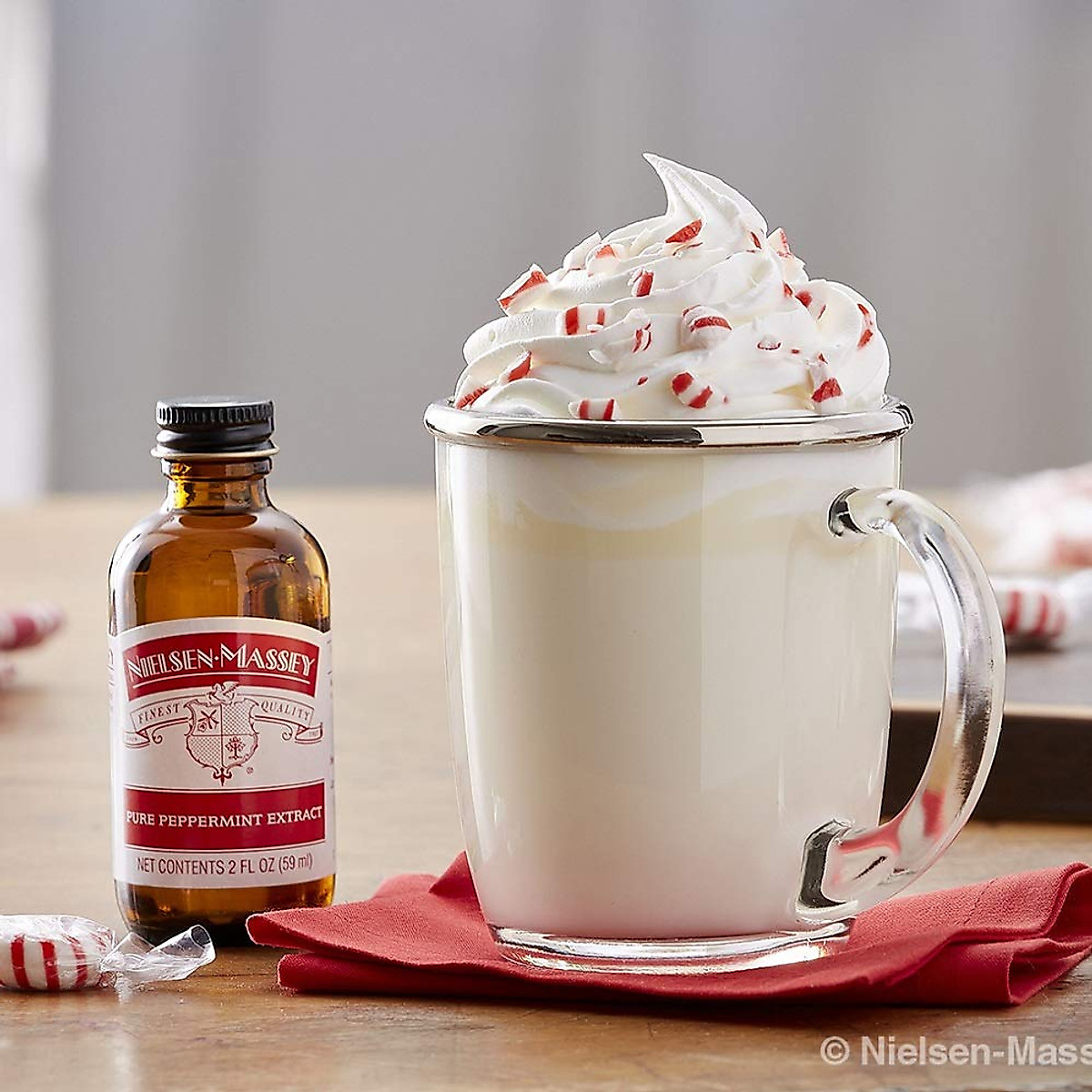 Nielsen-Massey Holiday Gifts Food Flavoring Bundle, Almond Extract, Peppermint Extract, Madagascar Bourbon Pure Vanilla Extract for Baking and Cooking, 4 Ounce Bottles