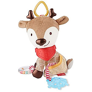 Skip Hop Bandana Buddies Baby Activity and Teething Toy with Multi-Sensory Rattle and Textures, Deer