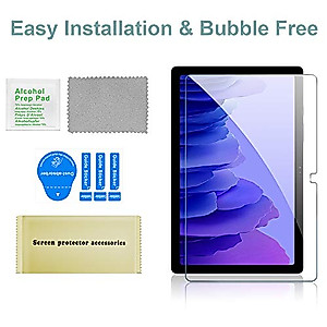 ProCase Smart Case for Galaxy Tab A7 10.4" 2022 2020(SM-T500/T503/T505/T507/T509) with Tempered Glass Screen Protector, Slim Stand Hard Shell Protective Smart Cover for Galaxy Tab A7 10.4 Inch -Black