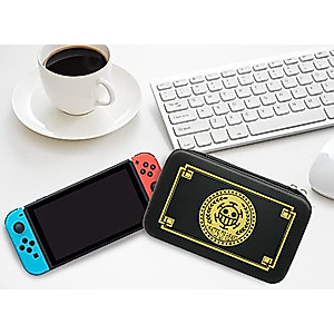 for One Piece Switch Carrying Case Compatible with Switch, with 10 Game Cards Holders Protective Hard Shell Travel Carrying Case Pouch for Switch Console & Accessories