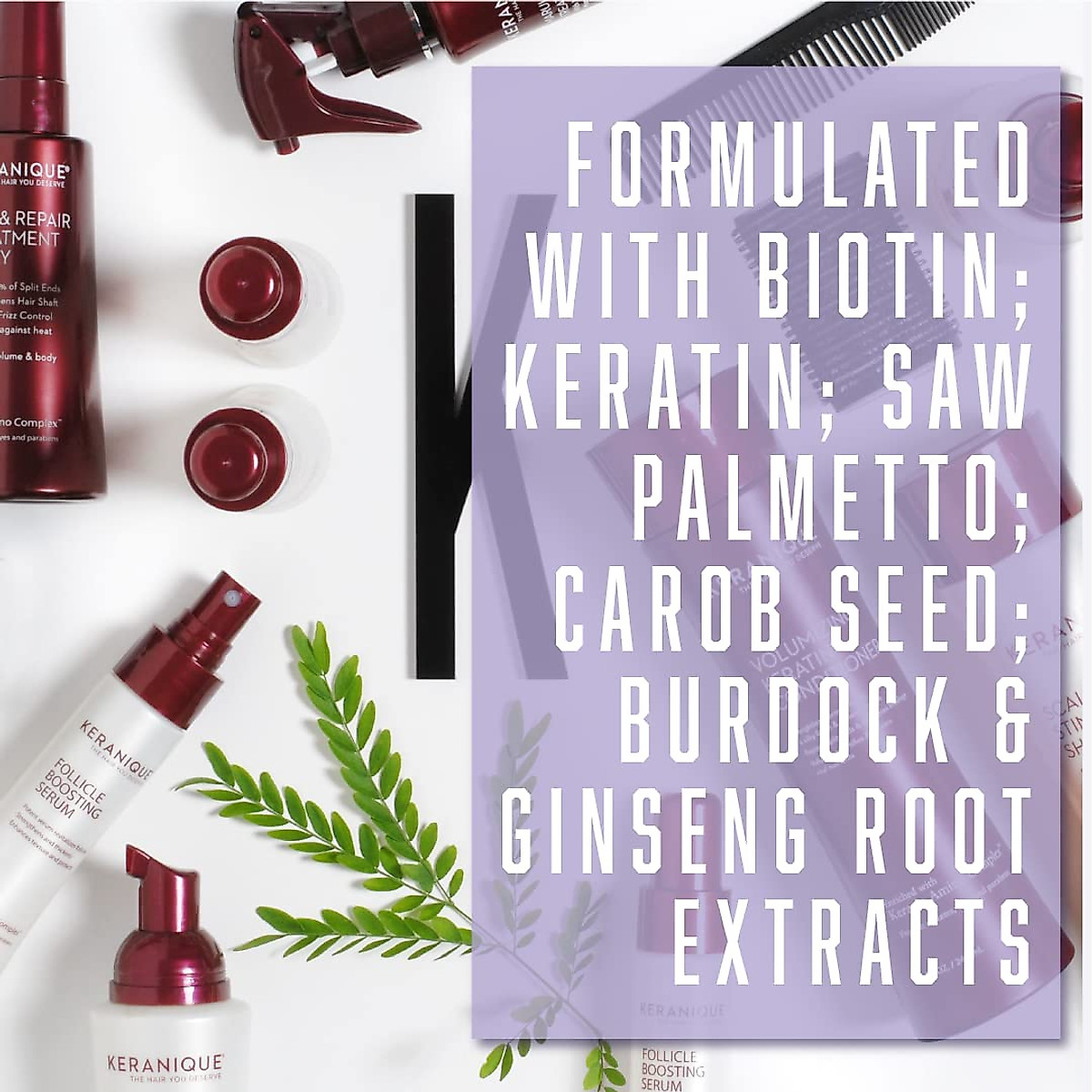 Keranique Keratin Shampoo and Conditioner Set for Colored Thinning Hair, Sulfates/Parabens Free, stimulates scalp to nourish/rejuvenate hair follicles for healthy Thicker Fuller Hair 4.5 OZ each