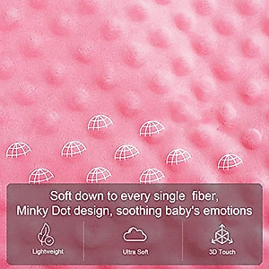 Baby Blanket for Boys Girls (Cloud Printed, 30"x40") with Double Layer Dotted Backing Soft Plush Minky Blanket for Toddlers Newborn