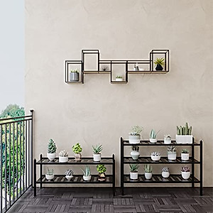 VERTORGAN Shoe Rack,3 Tier Bamboo Shoe Shelf Storage Organizer for Hallway, Entryway, Closet and Living Room (Black)