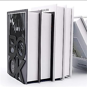 Book Ends, 4 Pieces Bookends for Shelves, Metal Book Ends Supports for Bookrack Desk,Books, Unique Appearance Design,Heavy Duty