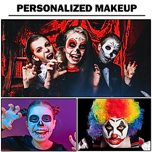 CAHIUYOA 3PCS Clown Makeup Cream Black White Green Eye Black Stick Face Body Paint Stick,Professional Joker Zombie Vampire Skeleton SFX Cosplay Halloween Makeup