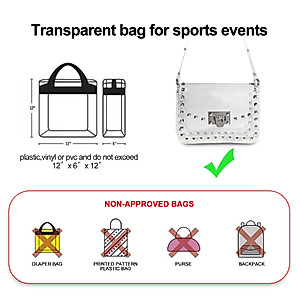 NEW RUICHENG Clear Purse for Women, Clear Crossbody Bag, handbag, shoulder bag with silver chain strap PGA stadium certification bag(silver)