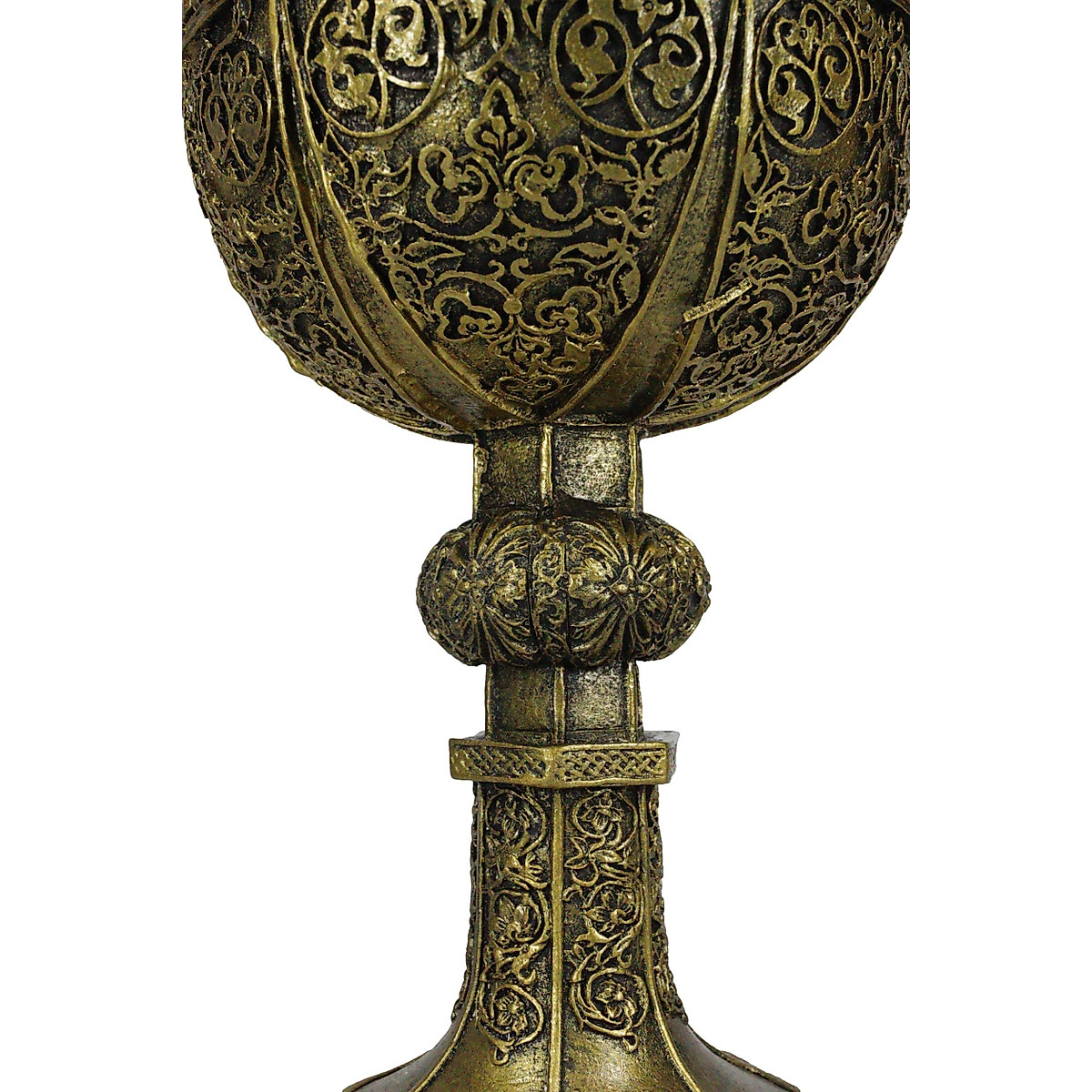 Ebros Decorative Merlin's Holy Grail The Golden Cup Of Life Decorative Chalice Ceremonial Cup Arthurian Legends Medieval Accent Decor