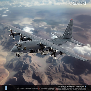 HangHang 1/200 AC-130U Fighter Jet Model Metal Aircraft Model Military Airplane Model Diecast Plane Model for Collection or Displays