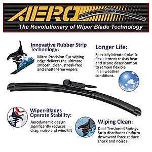 AERO Avenger 28"+21" Premium All-Season Windshield Wiper Blades with Extra Refills OEM Replacement for Ford Transit 150 250 350 2024-2015 (Set of 2)