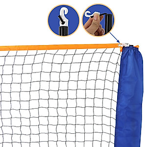 F2C Height Adjustable Portable Tennis Net, Badminton Net for Kids' Volleyball,Soccer Tennis,Pickleball, W/Steel Frame & Carrying Bag Indoor Outdoor Court Bench Backyard Driveway Gym,10FTX 5FT