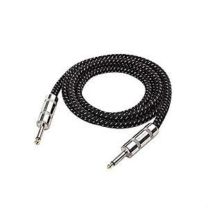 Cable Matters 2-Pack Premium Braided 12 AWG 1/4 Inch Speaker Cable 6 ft with 6.35mm TS Connector