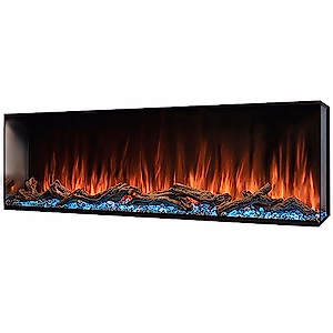 Modern Flames Landscape Series Pro MultiView 3-Sided Wall Mount/Built-In Electric Fireplace (LPM-6816-TH-WTC/LP), 68-Inch, Wireless Thermostat & Full Wall Control