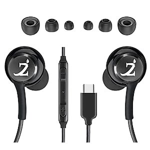 PRO Stereo Headphones Compatible with Your Samsung Galaxy Note 10/Plus/Lite/+/5G/Note10 with Hands-Free Built-in Microphone Buttons + Crisp Digital Titanium Clear Audio! (USB-C/PD)