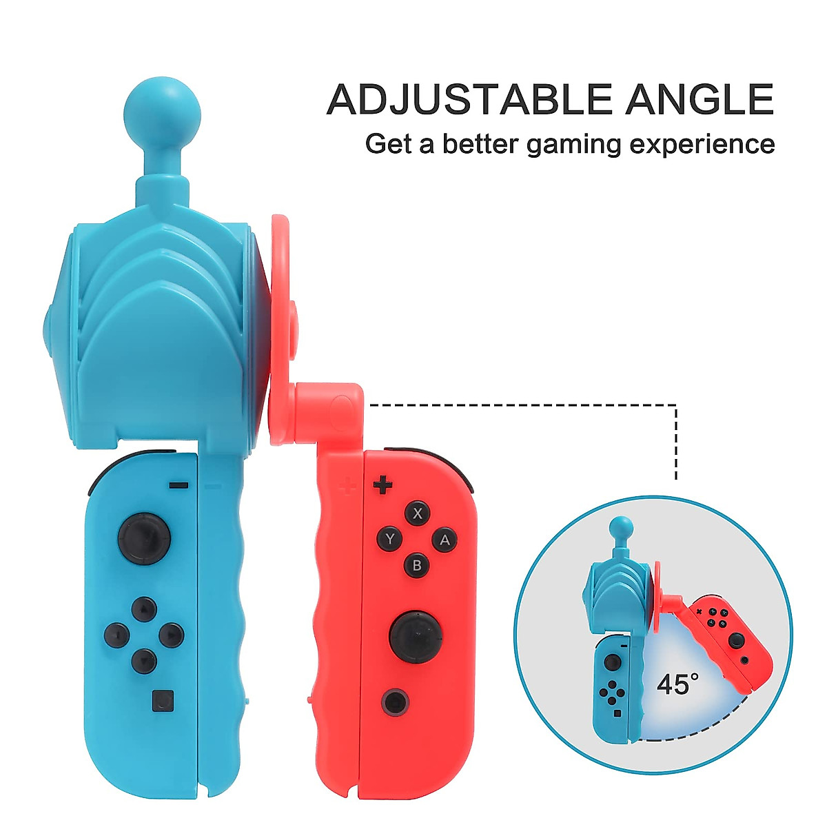HEATFUN Switch Fishing Rod Compatible with Nintendo Switch Joy Con, Switch Fishing Accessories for Nintendo Switch Fishing Games