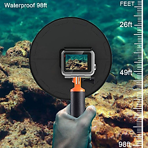 Suptig Dome, Dome Port, Underwater Dome Compatible for GoPro Hero 7 Black Hero 6 Hero 5 Hero 2018, Waterproof 98ft (30 Meters)