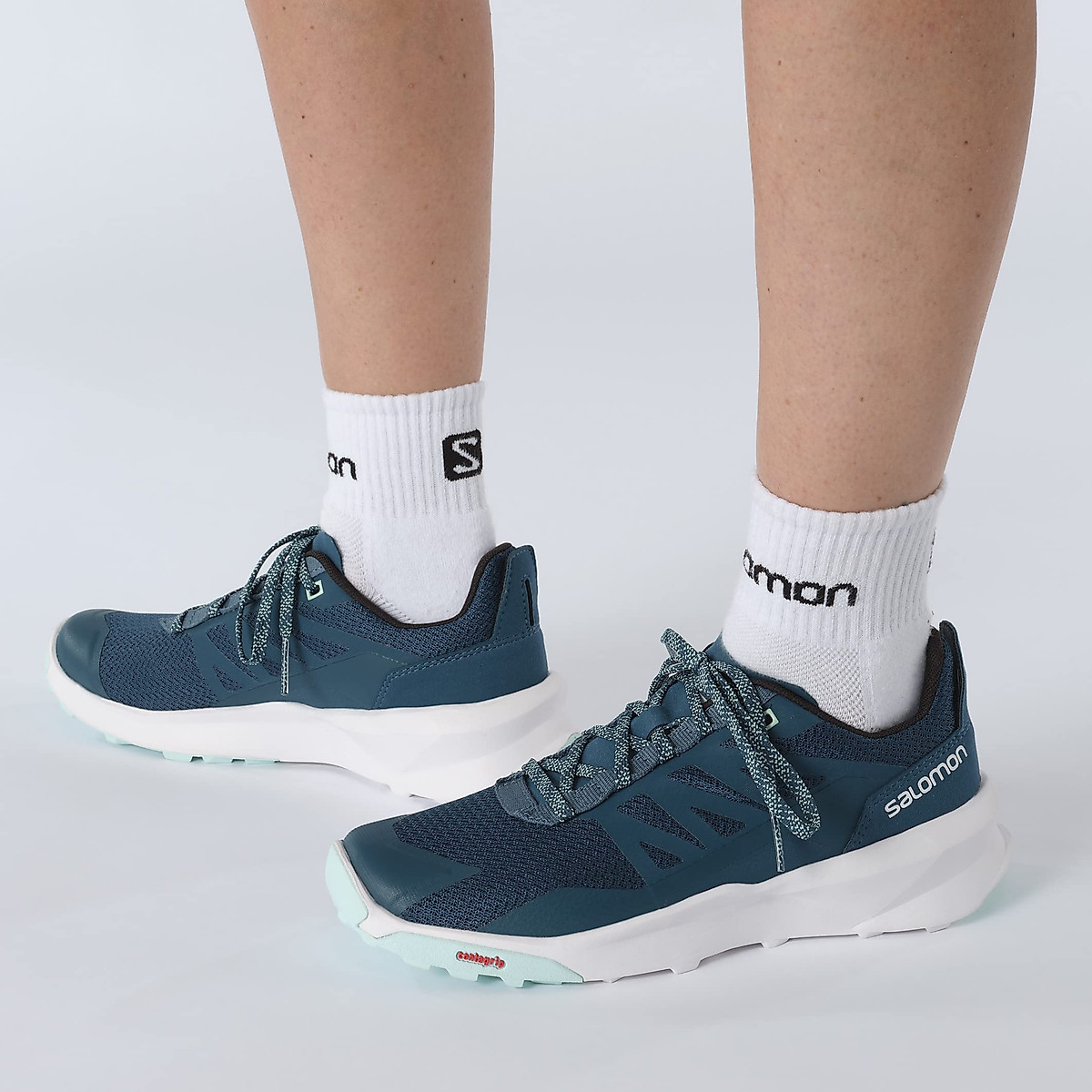 Salomon Patrol Hiking Shoes for Women Trail Running, Legion Blue/White/Yucca, 7.5