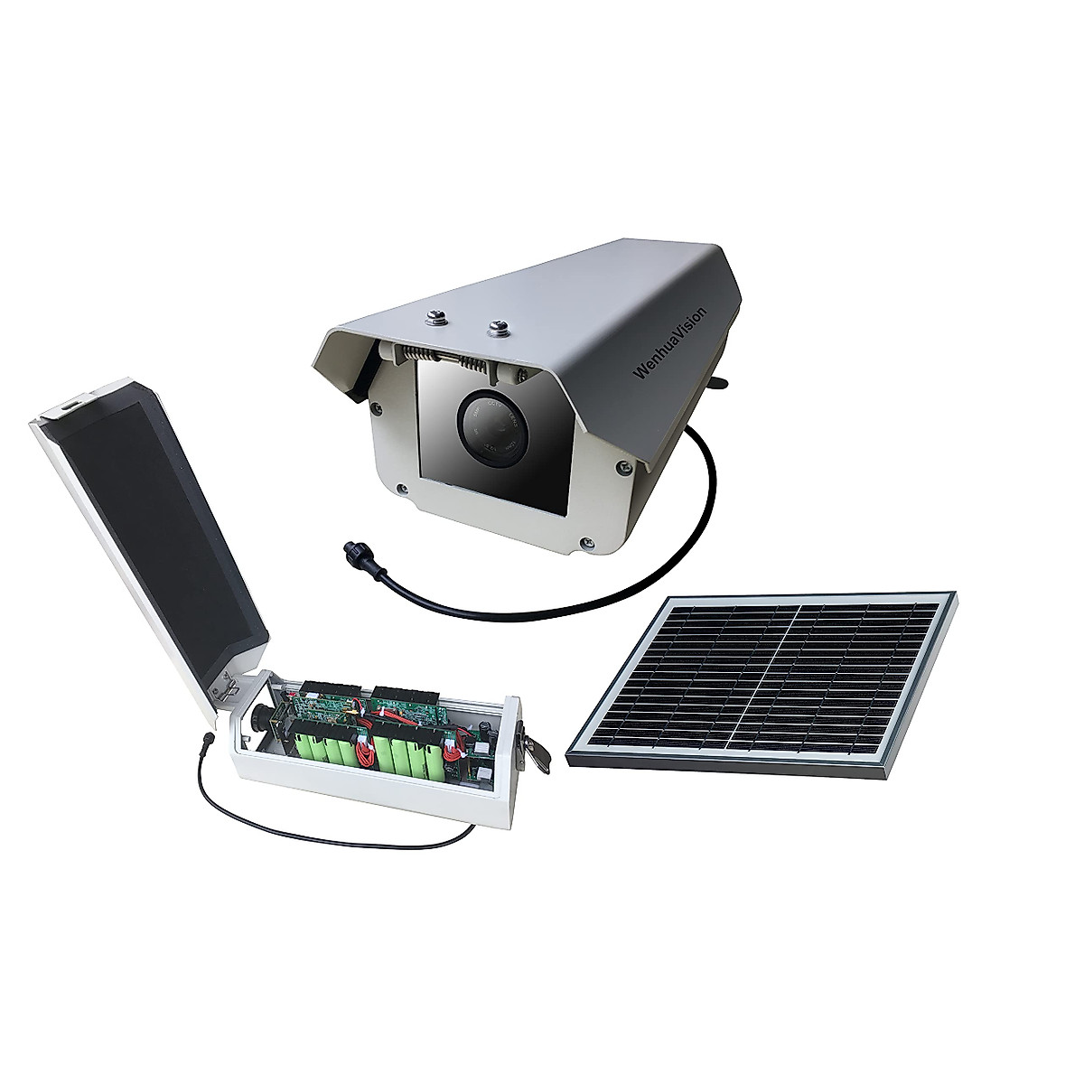 WenhuaVision Industrial 5.0MP Solar 4G Long Term Construction Time Lapse Camera Outdoor, Best time Lapse Camera for Plants, Parking Remote Monitoring. Super Star Night Vision WH_5M0FGSN_BSS16