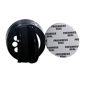 JUVITUS 4 oz / 120 ml Clear Glass Square Spice Jar with Black Sifter (12 pack) - Two Sided Sifter Cap (shaker holes/pour open) and Freshness Seal for a professional look