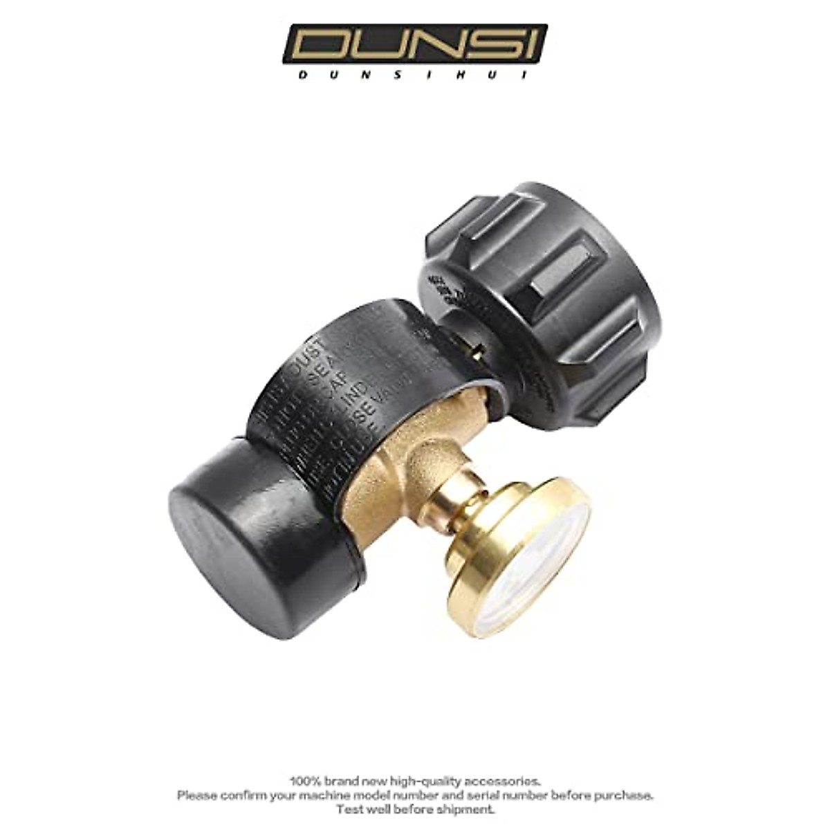 DUNSIHUI Universal Propane Tank Gauge Level Indicator Gas Pressure Meter Leak Detector Replacement Compatible with BBQ/Gas Grill/RV Camper/Cylinder/Heater Appliances with QCC1/Type1 Connection