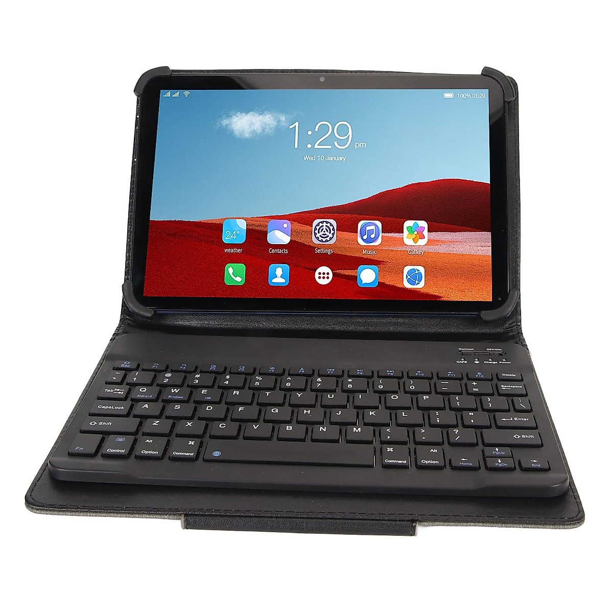 DAUZ WiFi Tablet, Digital Tablet 10.1 Inch for Android 12 for Studying for Game (US Plug)