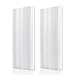Flehomo Window Air Conditioner Side Panels with Double Layers, Adjustable Insulation AC Side Panel, Window Unit Replacement Screen, Fits Up to 17" x 10", White