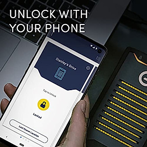 SanDisk Professional 4TB G-Drive ArmorLock SSD - Encrypted NVMe Solid State Drive, 1000MB/s, USB-C, High-Level Security, Ultra Rugged - SDPS41A-004T-GBANB