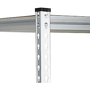 Amazon Basics Medium Duty Storage Shelving Double Post Press Board 5 tier Shelf, Aluminum, 36 x 18 x 72