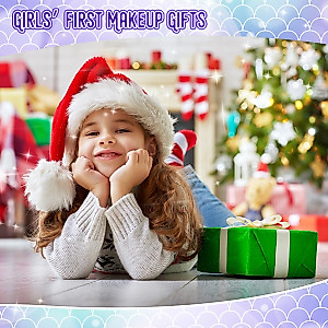 Easter Basket Stuffers for Kids ,Pretend Kids Makeup Kits for Girls Mermaid Princess Play Toy Makeup Set for Toddler Girls , Gifts Toys for Kids Toddler