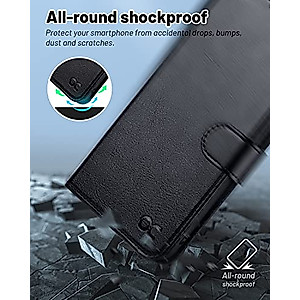 OCASE Compatible with Galaxy S23 Plus 5G Case Wallet, PU Leather Flip Folio Case with Card Holders RFID Blocking Kickstand [Shockproof TPU Inner Shell] Phone Case 6.6 Inch (2023) - Black