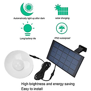 Solar Ceiling Light, Hanging Solar Light, Solar Pathway Light, LED Solar Lamp with Solar Panel IP65 Waterproof Ceiling Lamp Garden Light for Outdoor Courtyard