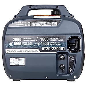 A-ITECH 2000 Watt Portable Inverter Generator Dual Fuel Gas & Propane Powered Super Quiet Operation for Home or Outdoor, Lightweight, RV Ready, California CARB Compliant