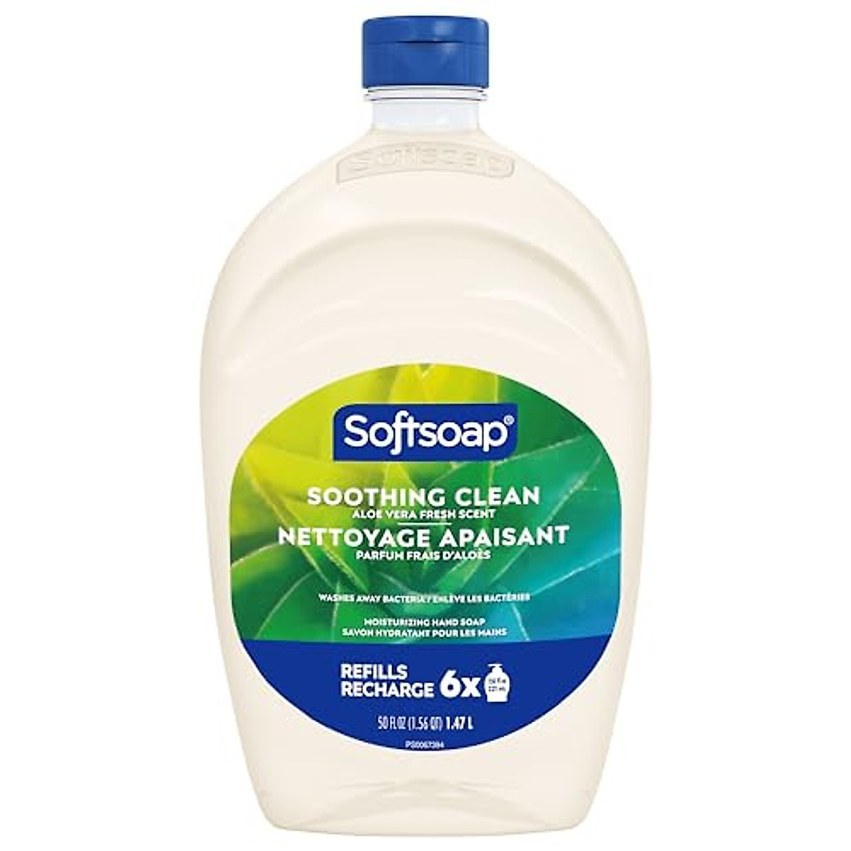 Softsoap - US05264A SOFTSOAP Liquid Hand Soap Refill, Soothing Aloe Vera, 50 Ounce Bottle, Bathroom Soap, Bulk Soap, Moisturizing Hand Soap, Premium Scented Hand Soap (Pack of 6) Packaging May Vary