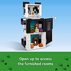 LEGO Minecraft The Panda Haven 21245, Movable Toy House with Baby Panda Animal Figures, Gaming Christmas Toy for Kids, Great Gift Idea for Boys and Girls Ages 8 and Up