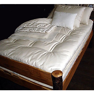 Holy Lamb Organics Quilted Ultimate Wool Mattress Topper - QUEEN