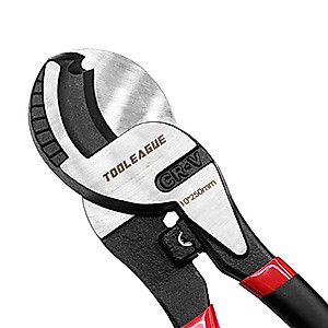 Tooleague 10 Inches Cable Cutter,Heavy Duty Cable Cutting, High Leverage Cutter For Aluminum, Copper, Wire, Communication Cable, with Crimping and Wire Cutting Function